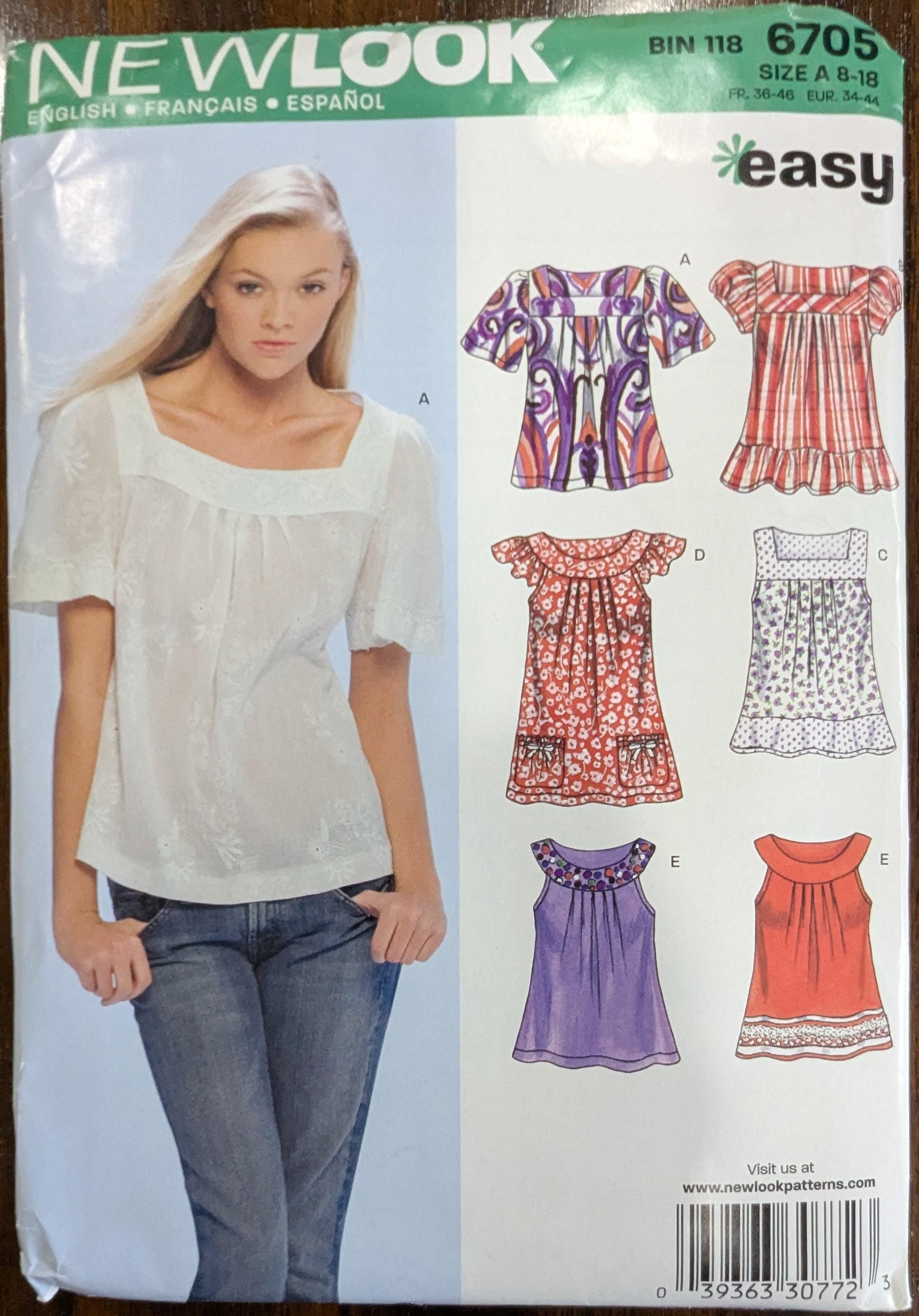 Uncut New Look Sewing Pattern #6705 for Misses and Misses' Plus Size ...