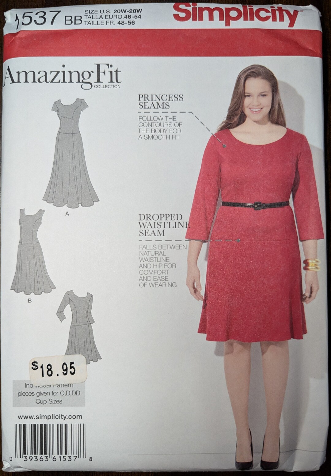 Uncut Simplicity Sewing Pattern #1537 for Women's Dress in 3 Lengths ...