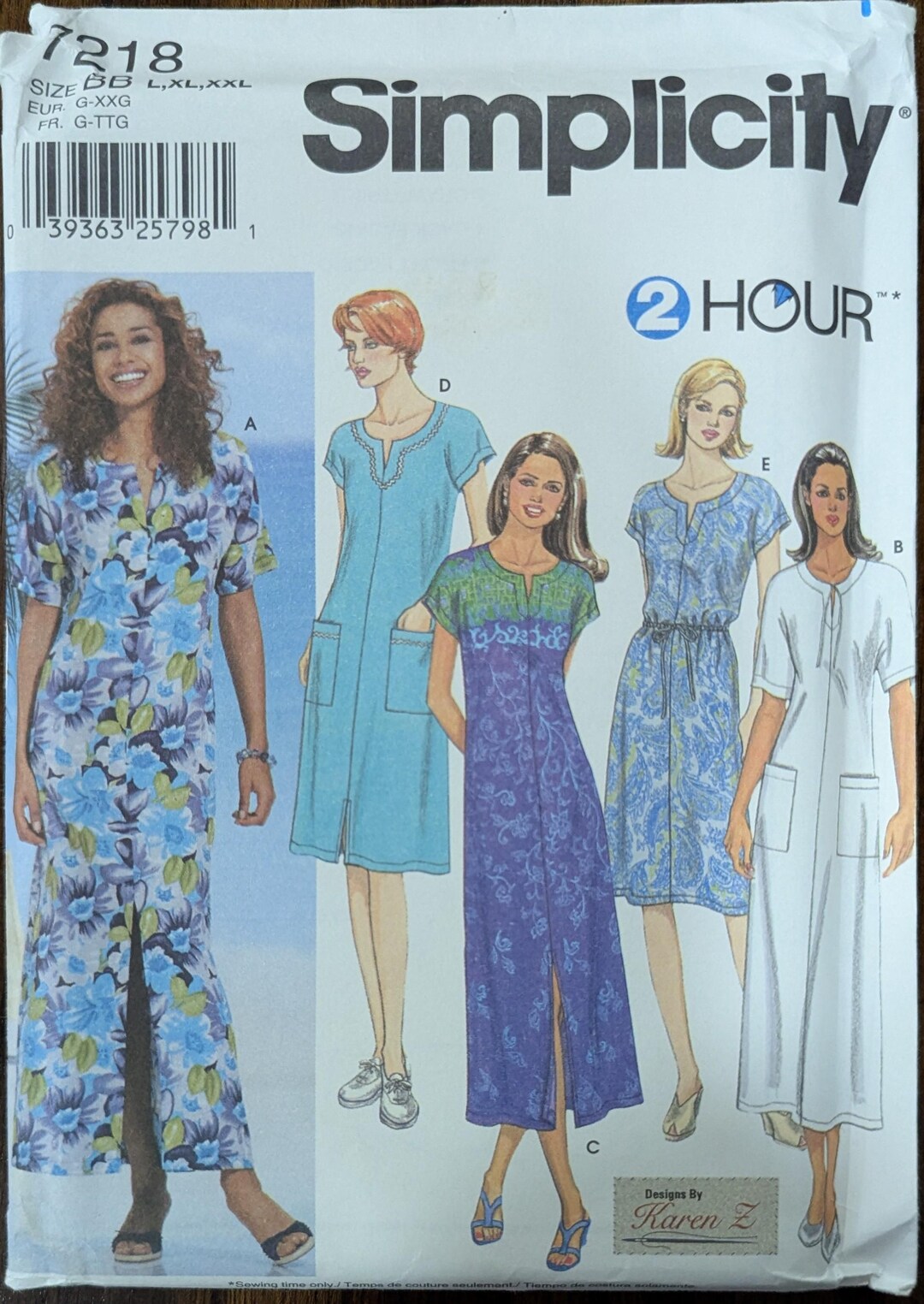 Uncut Simplicity Sewing Pattern #7218 for Misses' Plus Size Pullover ...
