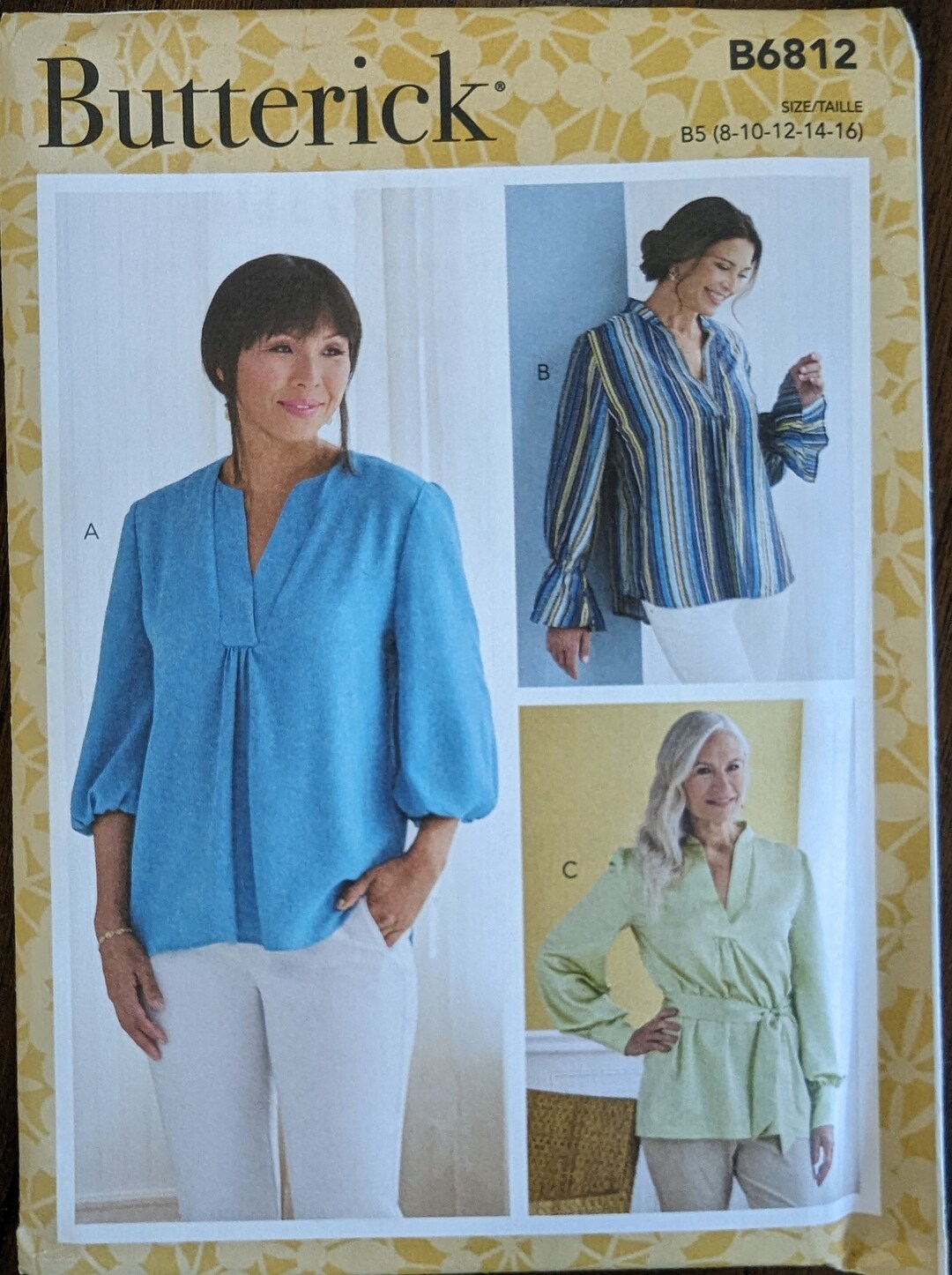Uncut Butterick Sewing Pattern #B6812 for Misses' and Misses' Plus Size ...