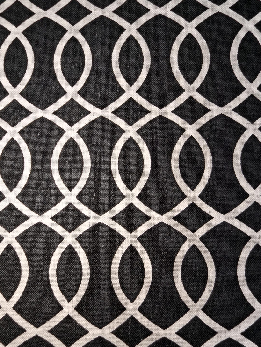 100% Cotton Fabric by the Yard. "loopy" Print Fabric in Onyx by Waverly ...