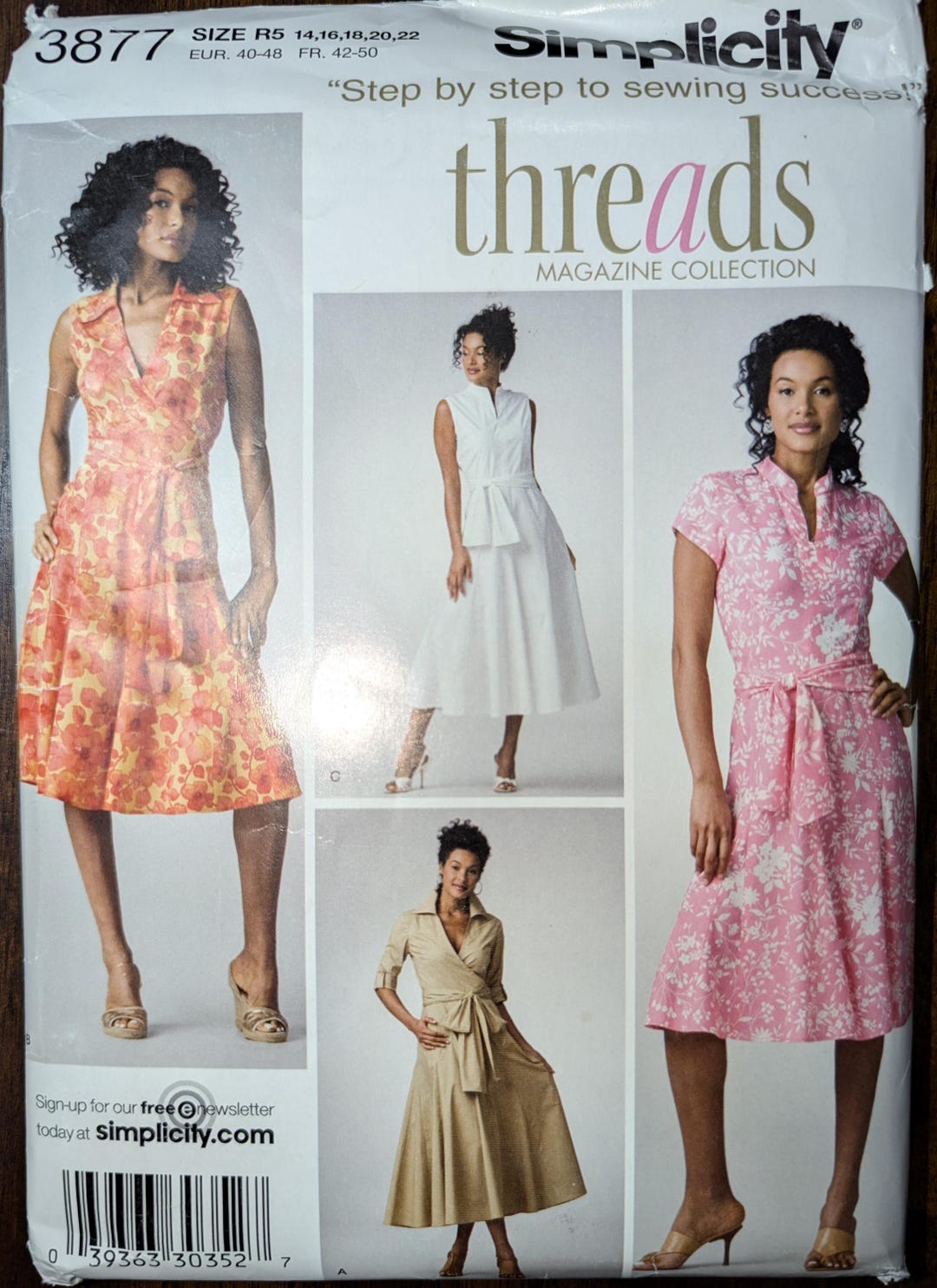 Uncut Simplicity Sewing Pattern #3877 for Misses and Misses' Plus Size ...