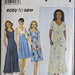 Uncut Simplicity Sewing Pattern #8504 for Misses' Dress With 4 ...