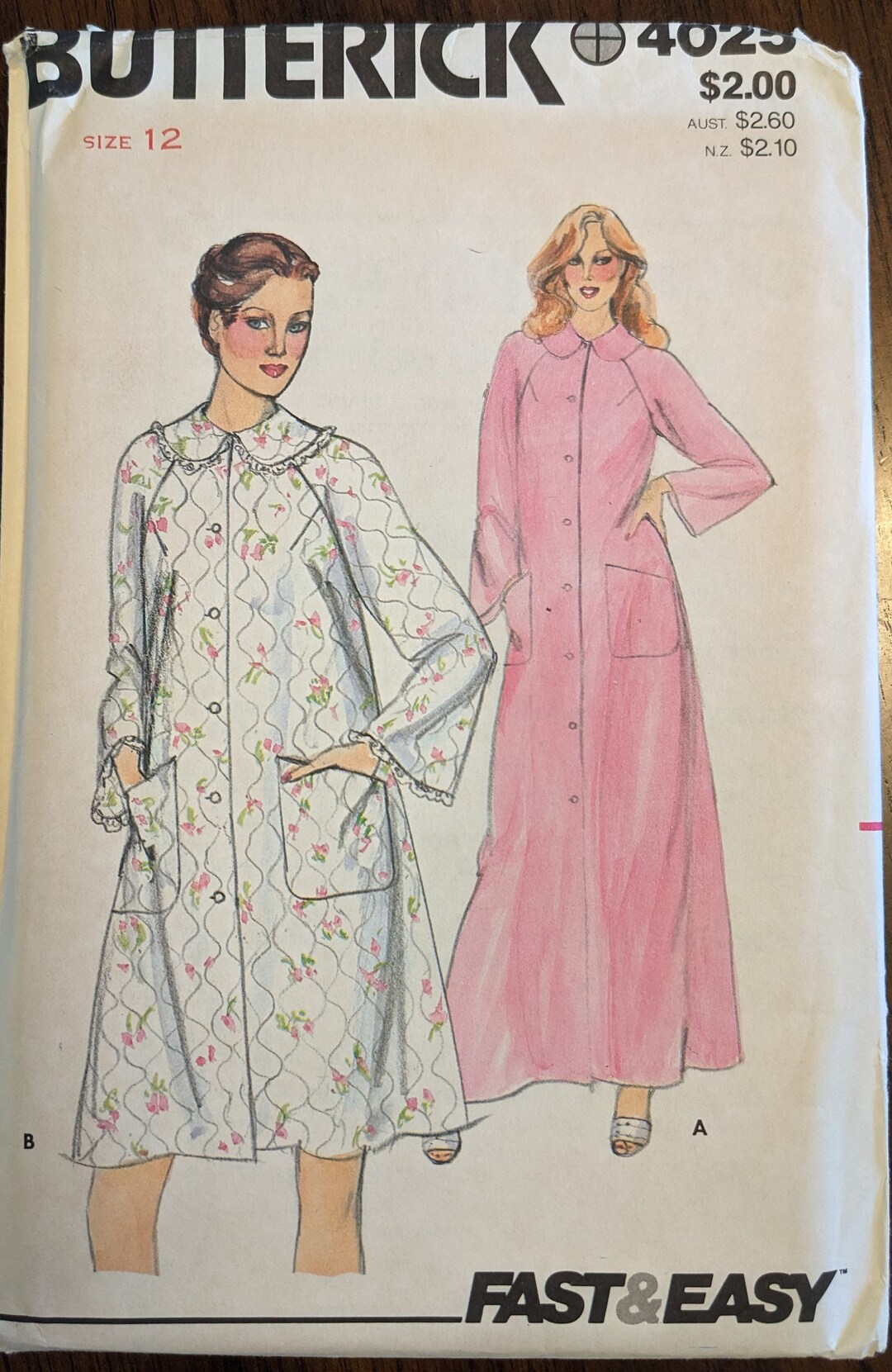 Uncut Retro Butterick Sewing Pattern #4025 for Misses' Robe Size 12 - Etsy