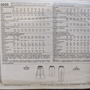 Uncut Mccall's Sewing Pattern #5026 for Misses' Plus Size Skirts and Pants. Sizes 20-24. - Etsy