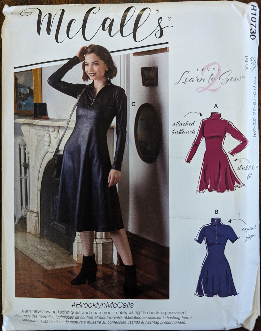 Uncut Mccall's Sewing Pattern #R10730 for Misses' Plus Size Dresses ...