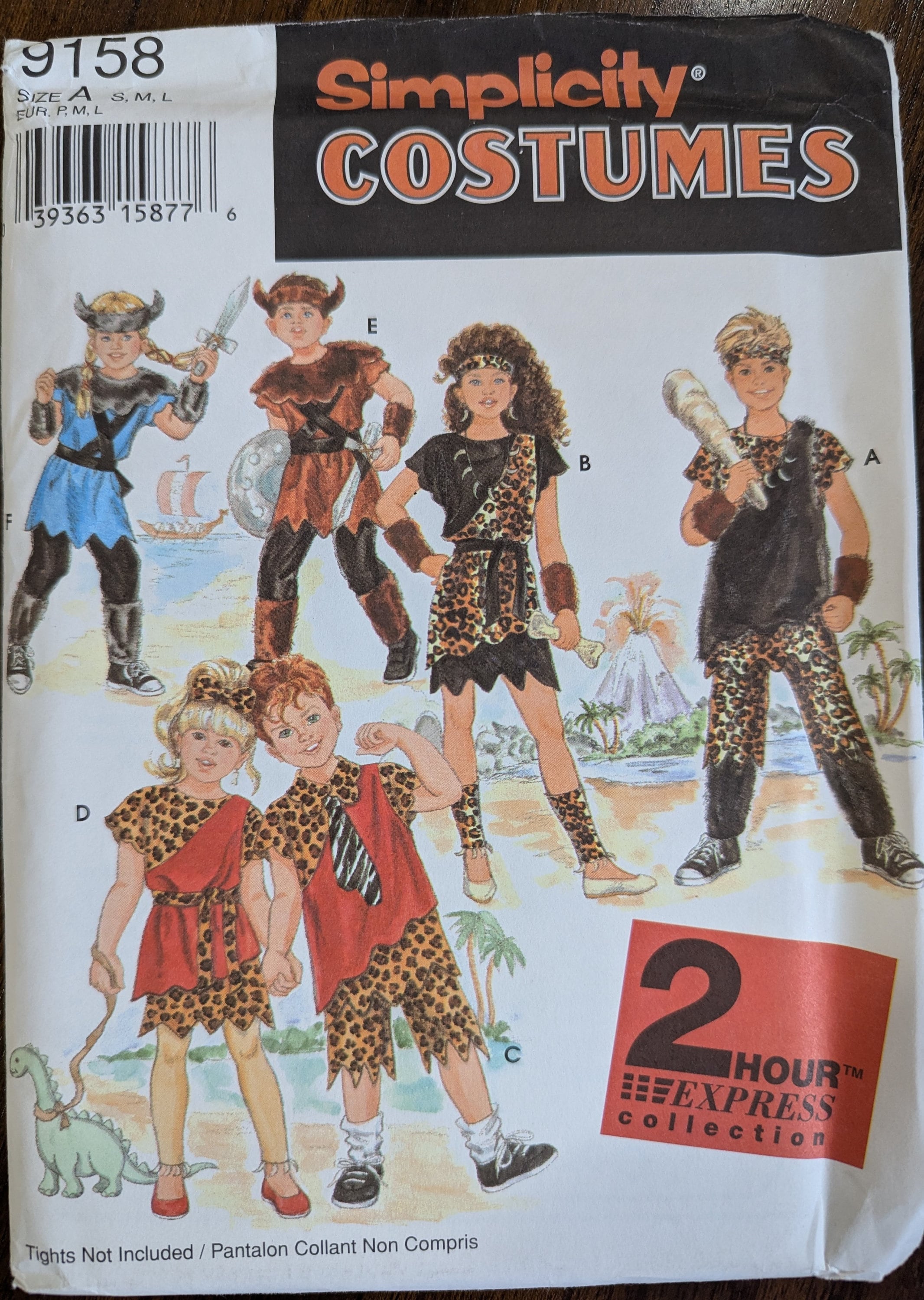 Uncut Simplicity Sewing Pattern 9158 for Child's/children' Prehistoric ...