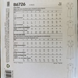 Uncut Butterick Sewing Pattern #B6726 for Misses' Plus Size Dress ...