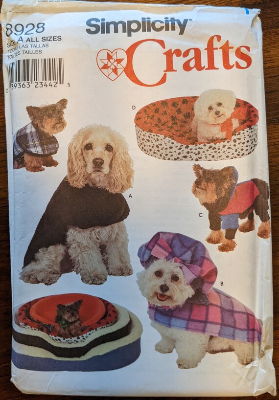 Uncut Simplicity Crafts Sewing Pattern 8928 for Dog Bed | Etsy