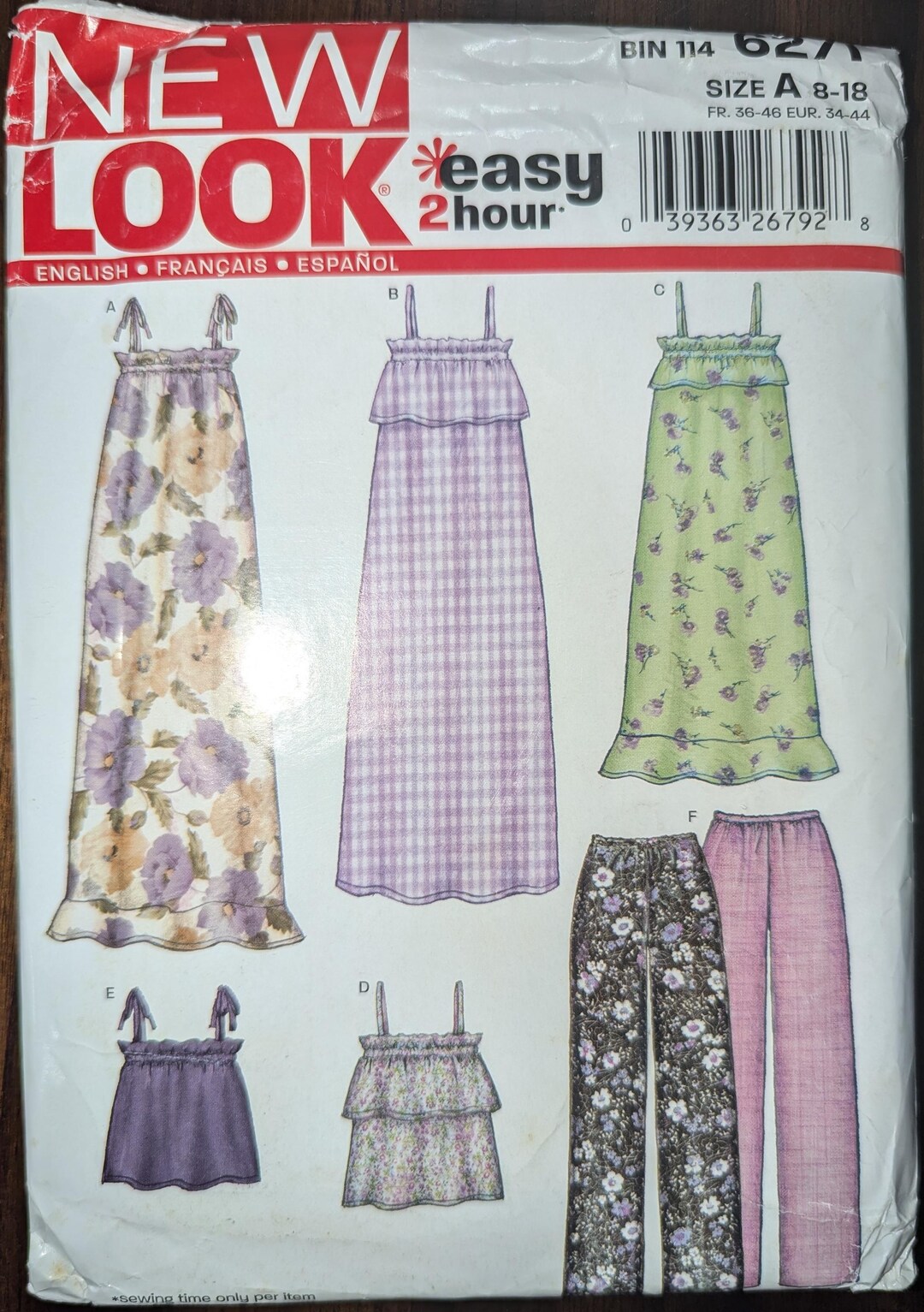 Uncut New Look Sewing Pattern 6271 for Misses and Misses' Plus Size ...