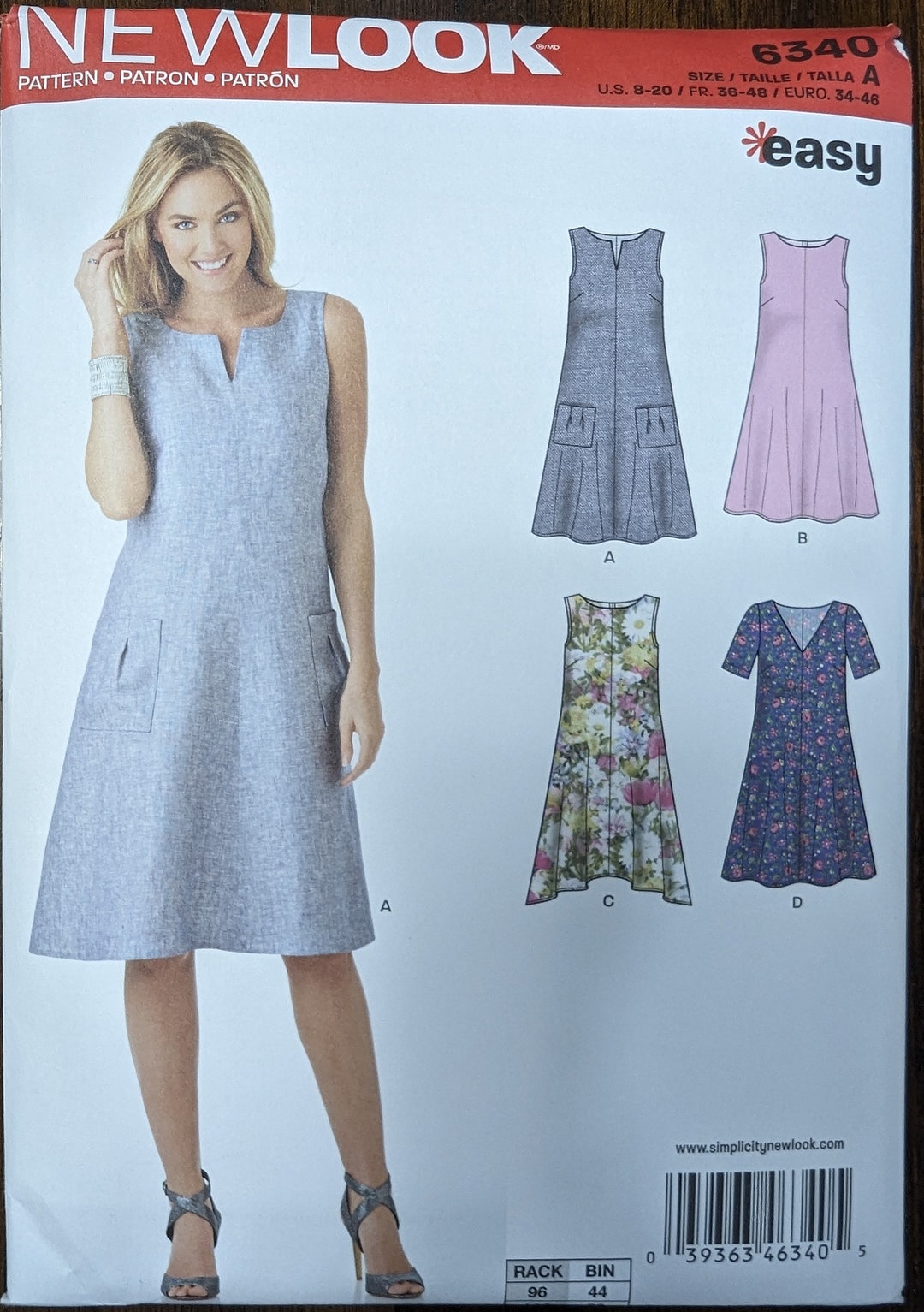 Uncut New Look Sewing Pattern #6340 for Misses and Misses' Plus Size ...