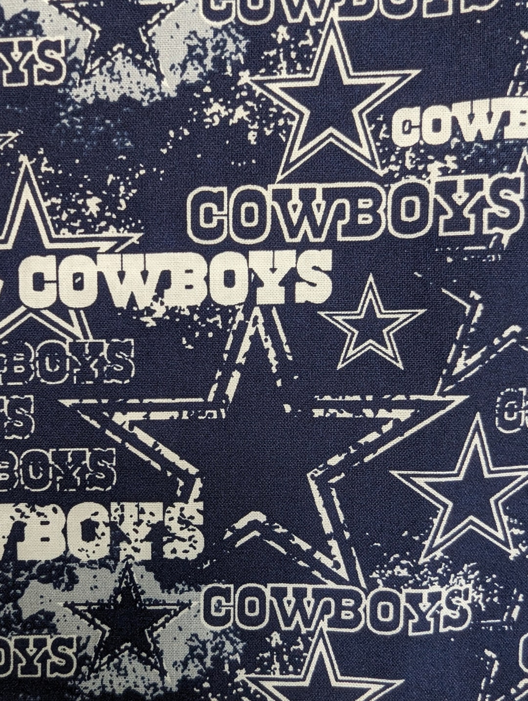 100% Cotton Fabric by the Yard. NFL Licensed Dallas Cowboys Distressed ...