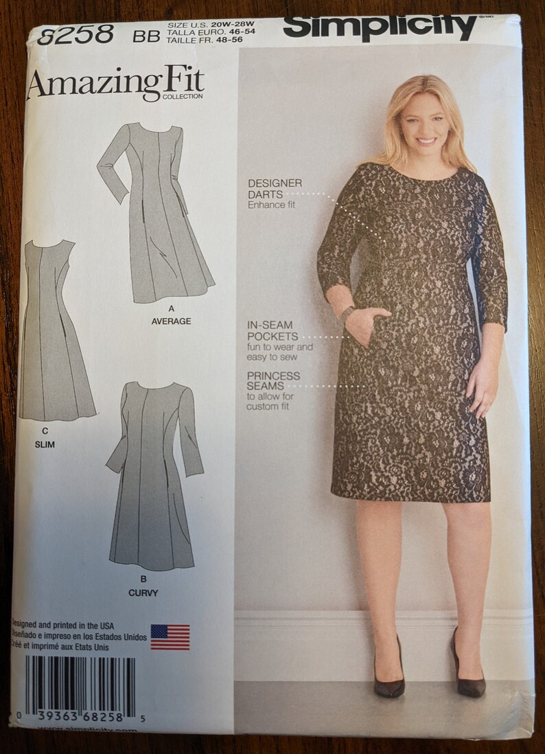 Uncut Simplicity Sewing Pattern 8258 Amazing Fit for Misses - Etsy