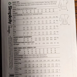 Uncut Simplicity Sewing Pattern #R11322 for Misses and Plus Size Tops ...