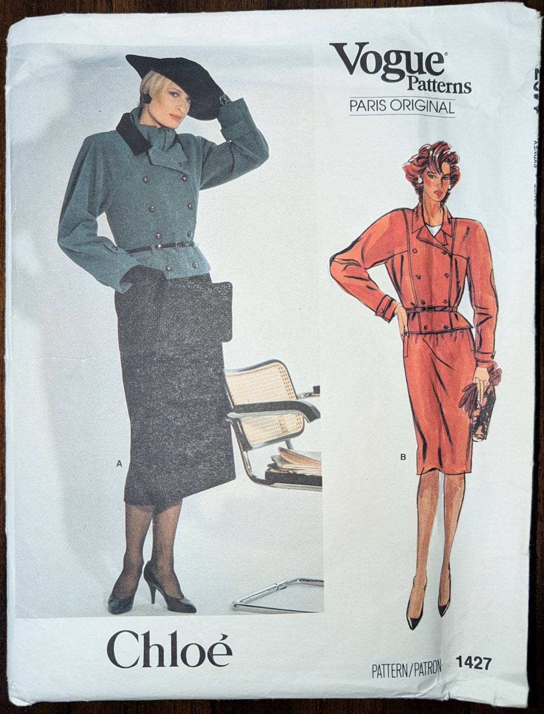 Uncut Vintage Vogue Sewing Pattern 1427 Paris Original for Misses ...
