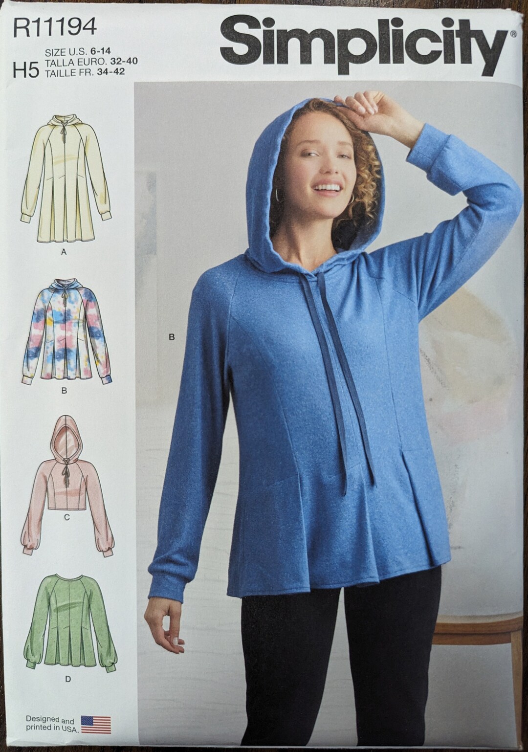 Uncut Simplicity Sewing Pattern #R11194 for Misses' Sweatshirts ...