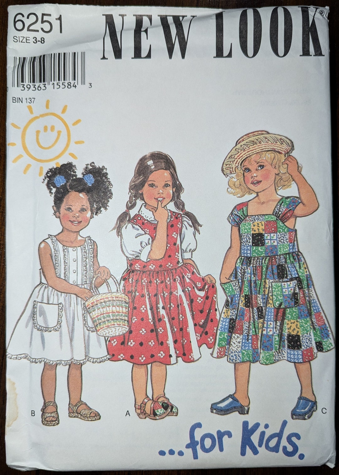 Uncut New Look Sewing Pattern #6251 for Children's/girls' Dresses ...