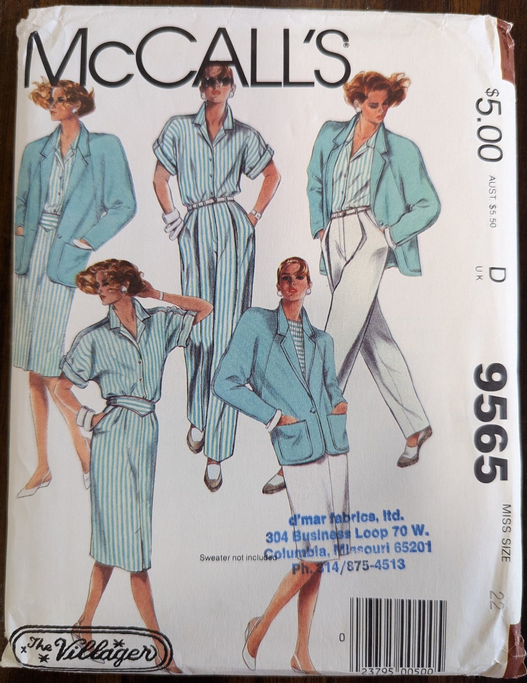 Uncut Mccall's Sewing Pattern #9565 for Misses' Plus Size Jacket, Shirt ...