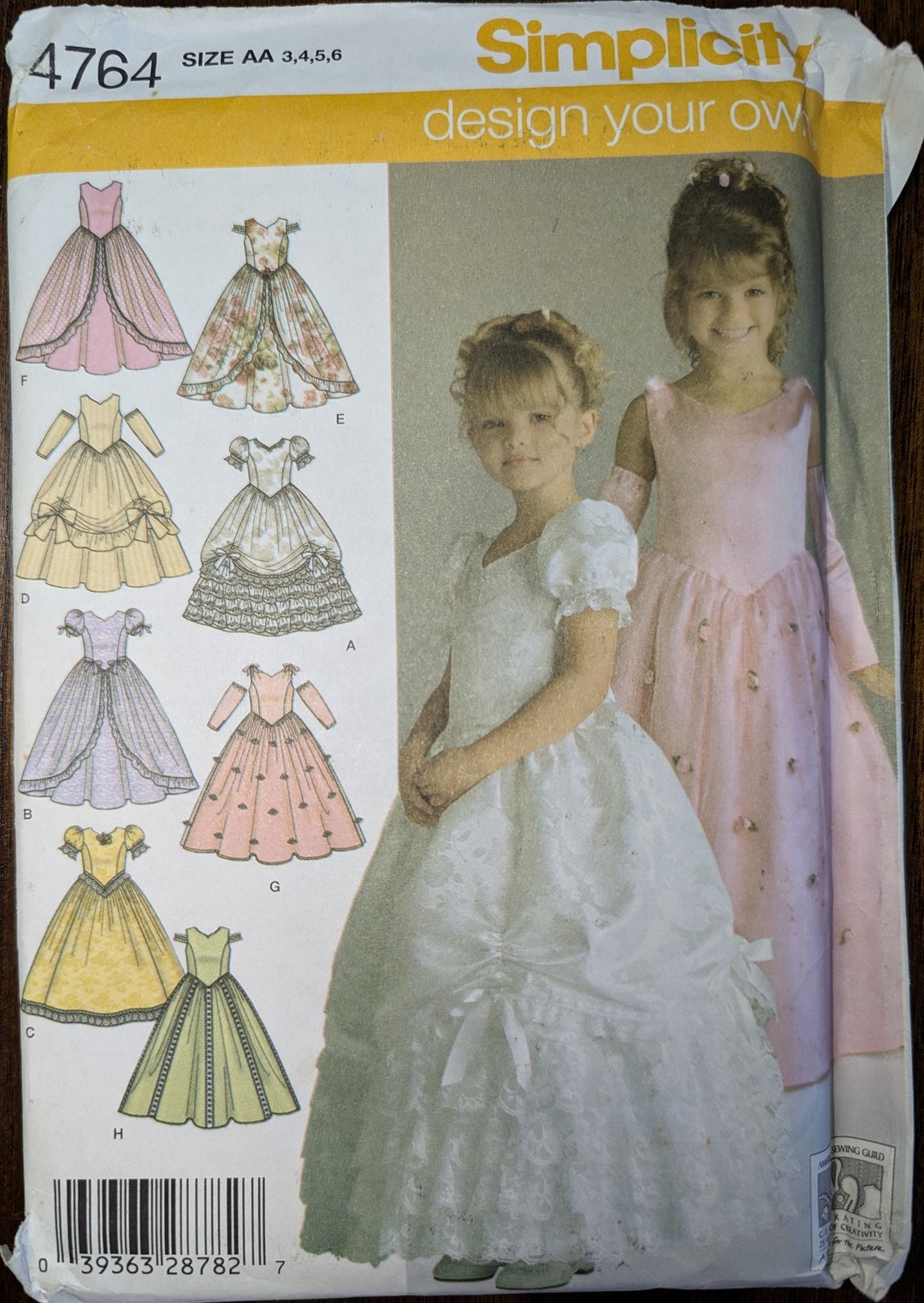 Uncut Simplicity Sewing Pattern #4764 for Child's/girls' Design Your ...