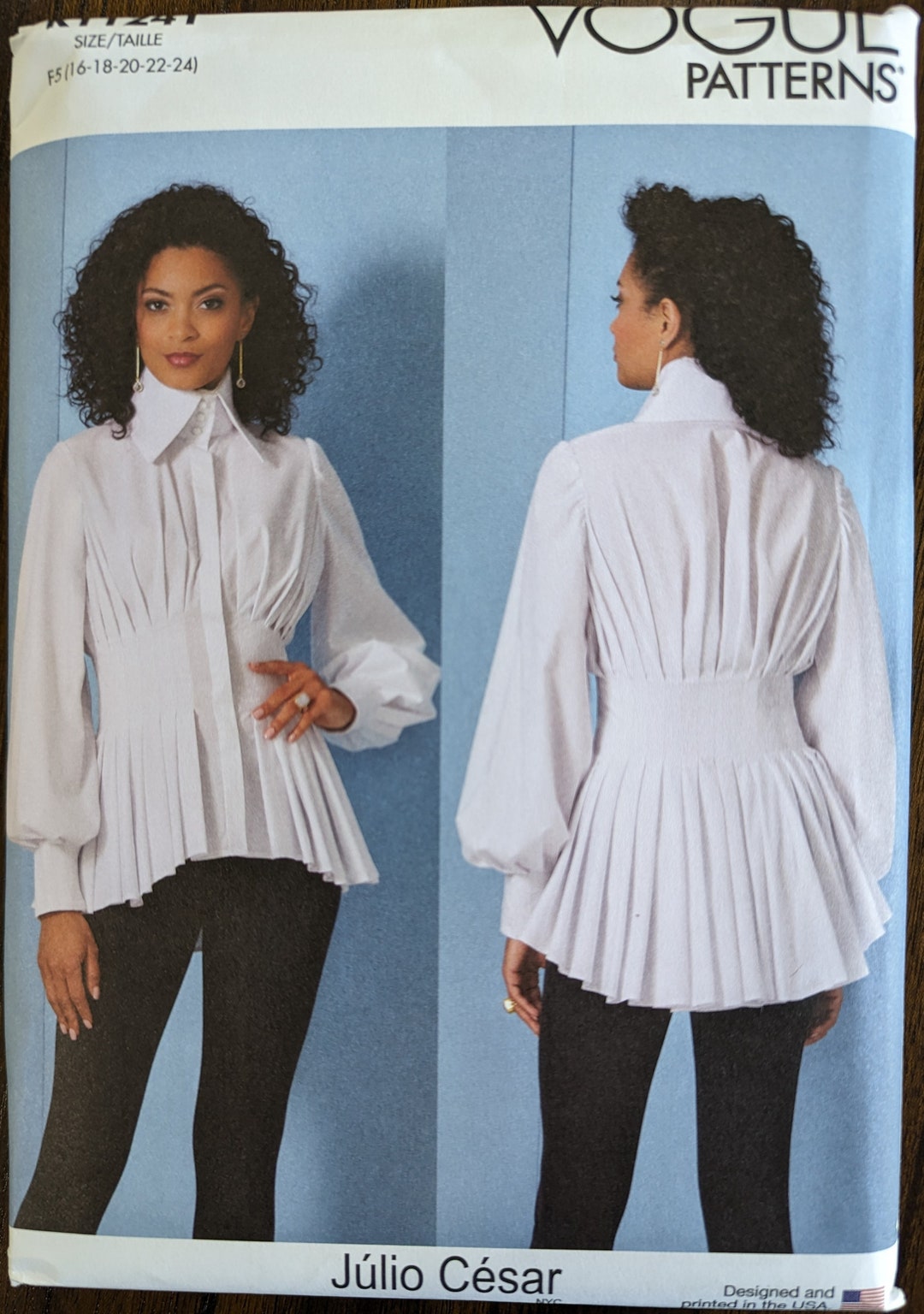 Uncut Vogue Sewing Pattern #R11241 for Misses' Plus Size Shirt. Sizes ...