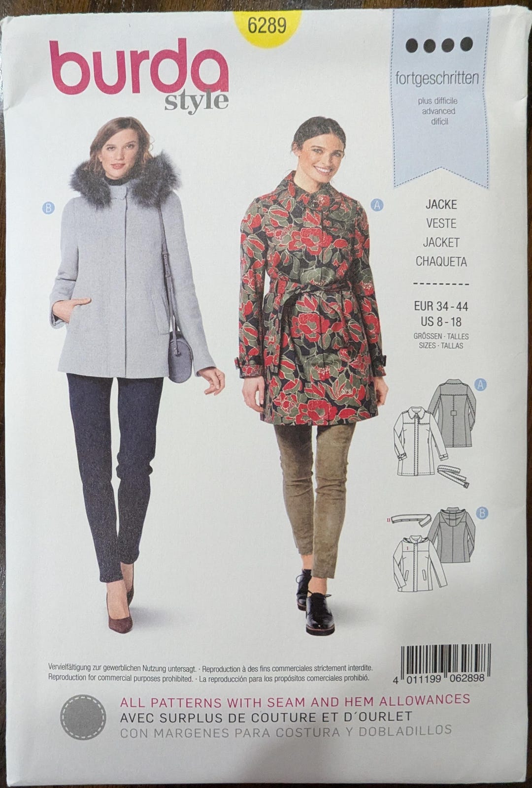 Uncut Burda Sewing Pattern #6289 for Misses and Misses' Plus Size ...