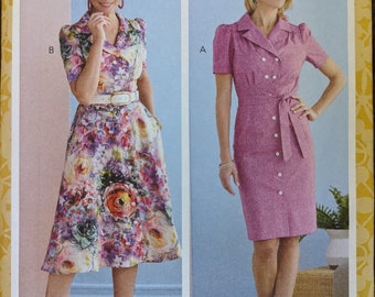 Uncut Butterick Sewing Pattern #6784 for Misses' Dress With Sleeve and ...