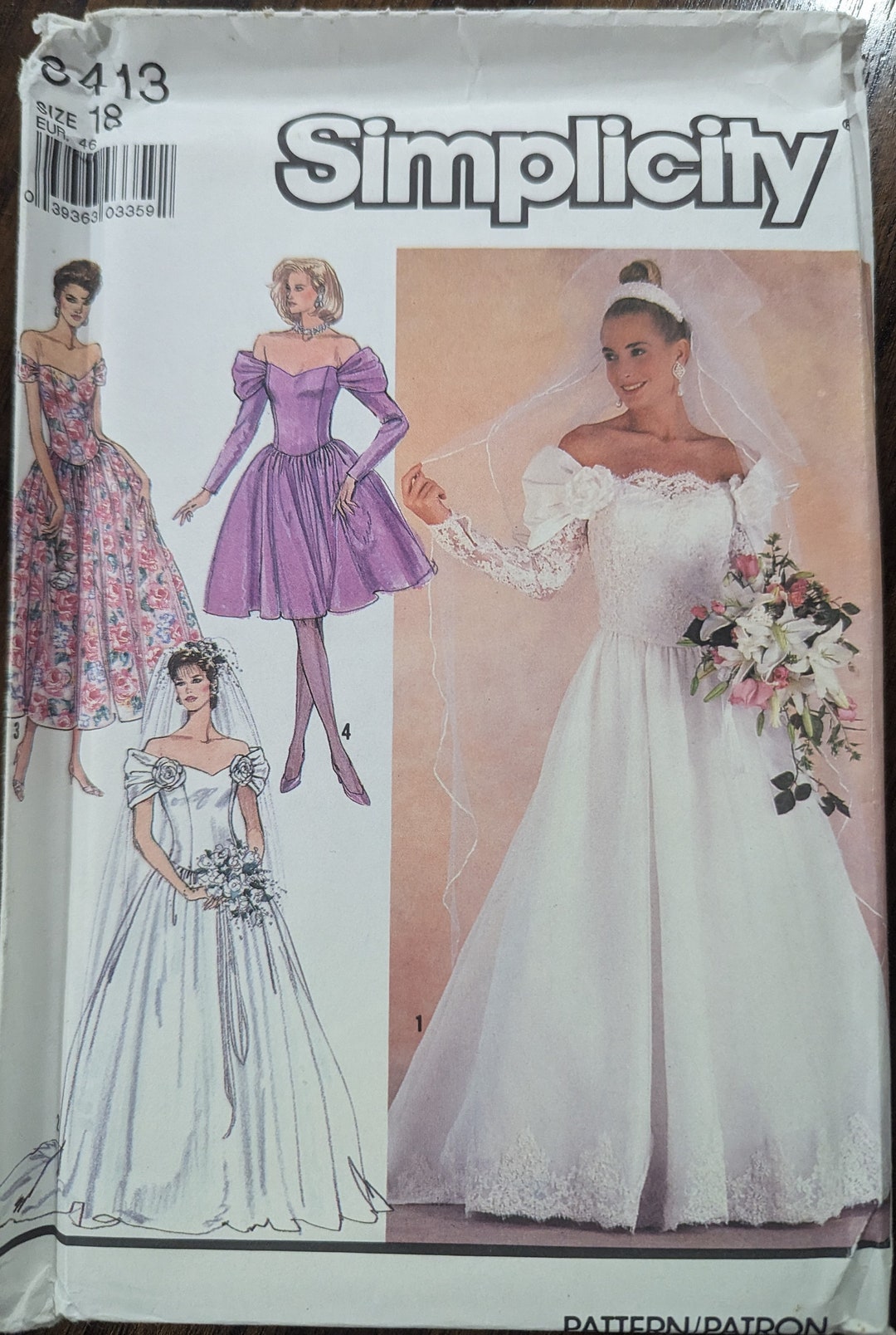 Uncut Simplicity Sewing Pattern #8413 for Misses' Plus Size Brides and ...