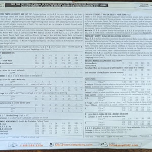 Uncut Simplicity Grooves Sewing Pattern #9394 for Juniors' Pants ...