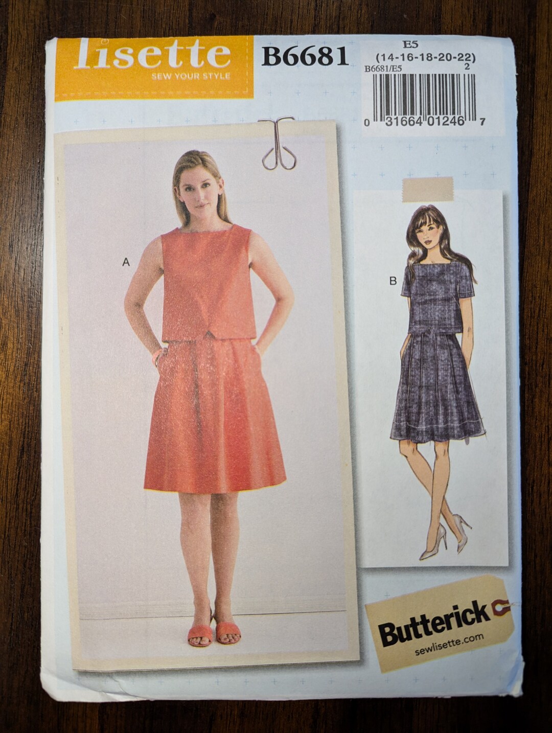 Uncut Lisette Sewing Pattern #B6681 for Misses and Misses' Plus Size Dress. Sizes 14-22. - Etsy