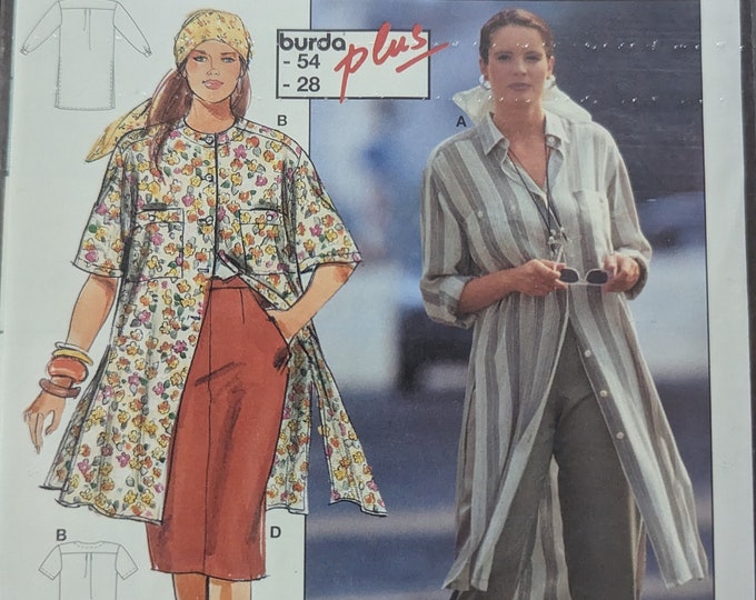 Uncut Burda Couture Sewing Pattern #4058 for Misses Plus Size Button ...