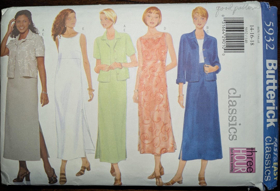 Uncut Vintage Butterick Sewing Pattern #5932 for Misses' and Misses ...