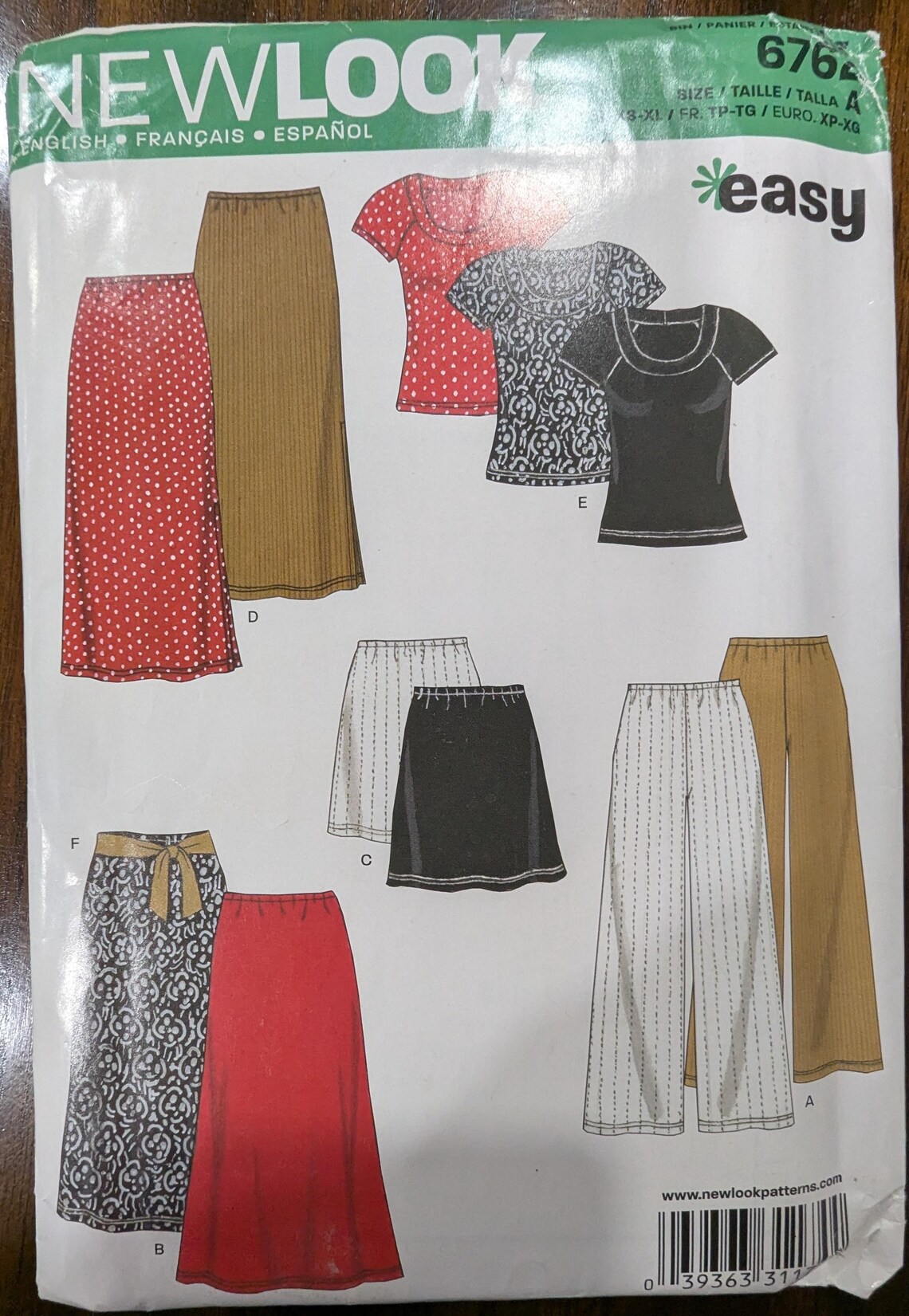 Uncut New Look Sewing Pattern #6762 for Misses and Misses' Plus Size ...