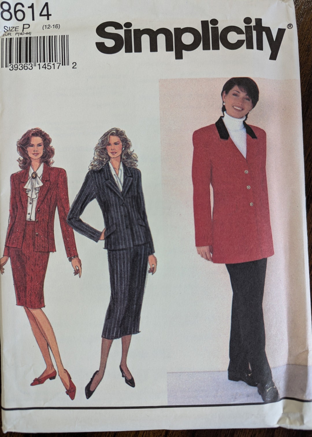 Uncut Simplicity Sewing Pattern #8614 for Misses' Skirt and Lined Jacket, Each in 2 Lengths and ...