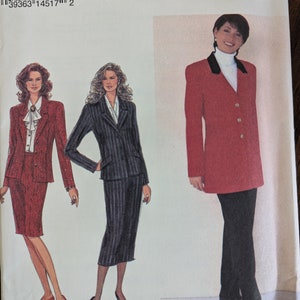 Uncut Simplicity Sewing Pattern #8614 for Misses' Skirt and Lined Jacket, Each in 2 Lengths and ...