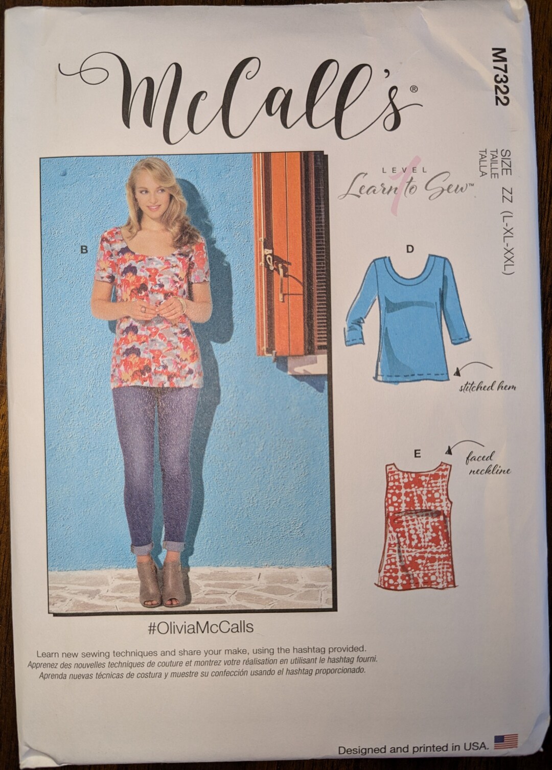 Uncut Mccall's Sewing Pattern #M7322 for Misses and Misses' Plus Size ...