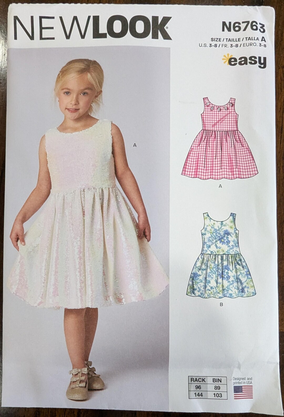 Uncut New Look Sewing Pattern #N6763 for Children's/girls' Dresses ...