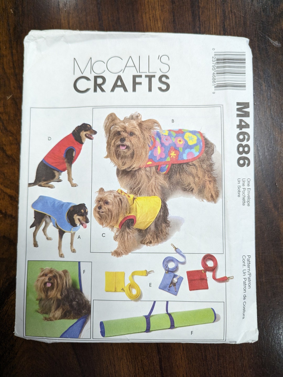 Uncut Mccall's Sewing Pattern #M4686 for Pet Gift Items, Coats, Vest ...