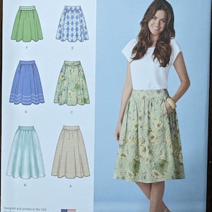 Uncut Simplicity Sewing Pattern #1369 for Misses' Skirt in 3 Lengths ...
