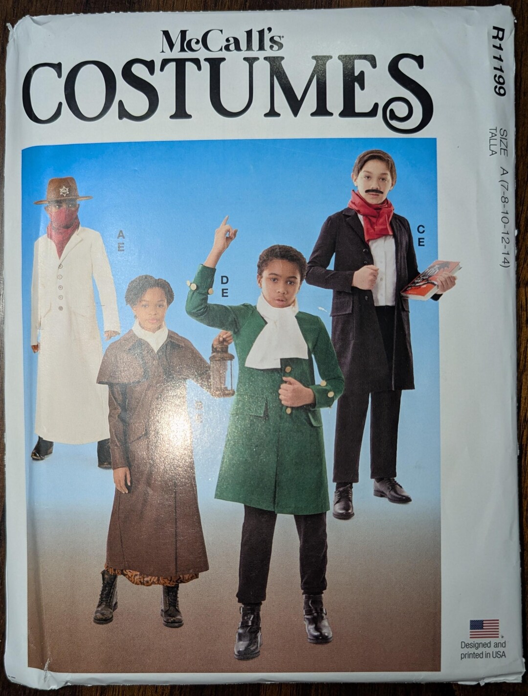 Uncut Mccall's Sewing Pattern #R11199 for Boys and Girls' Costume Coats ...