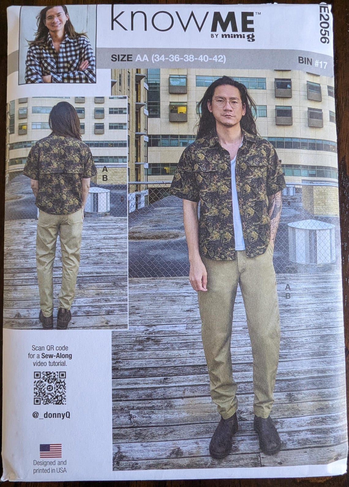 Uncut Know Me by Mimi G Sewing Pattern #ME2056 for Men's Shirt and ...