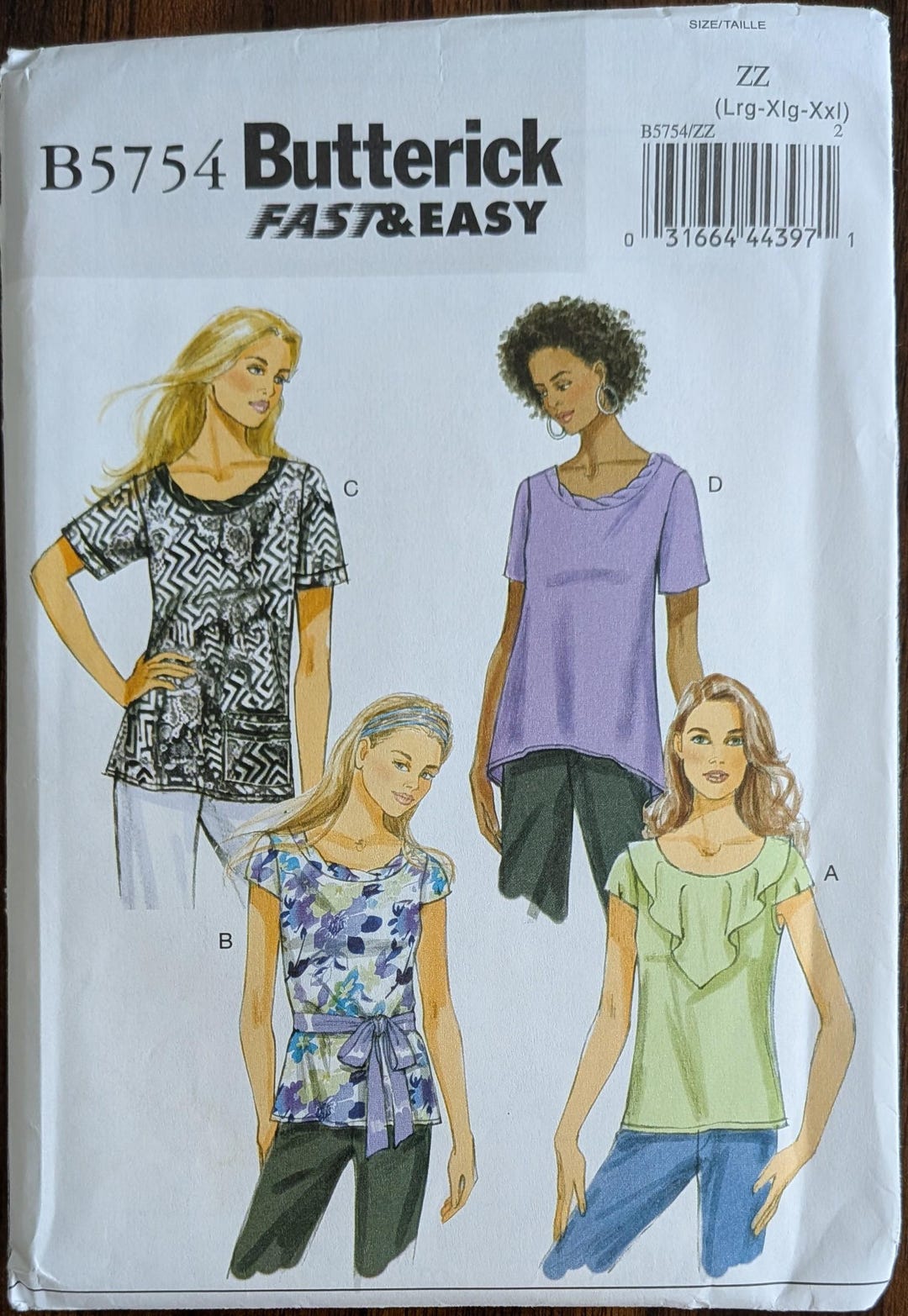 Uncut Butterick Sewing Pattern #B5754 for Misses and Misses' Plus Size ...
