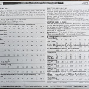 Uncut Simplicity Sewing Pattern #2364 for Misses' Plus Size Knit Tops ...