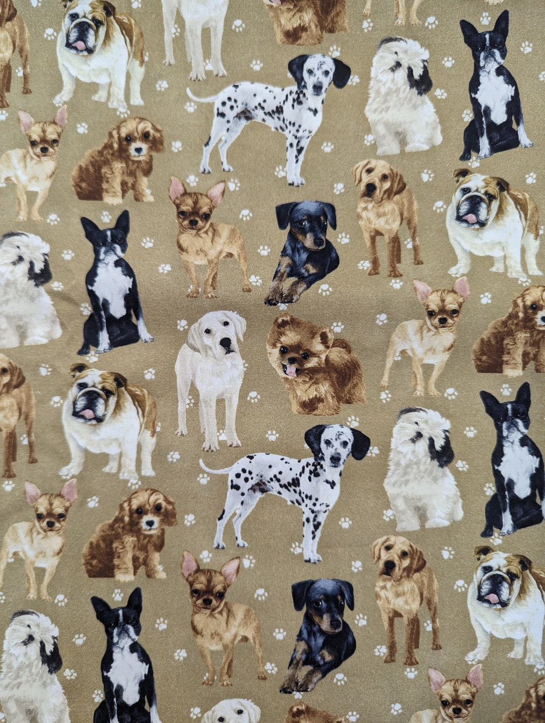 100% Cotton Fabric by the Yard. my Pet Family by Paintbrush Studio ...