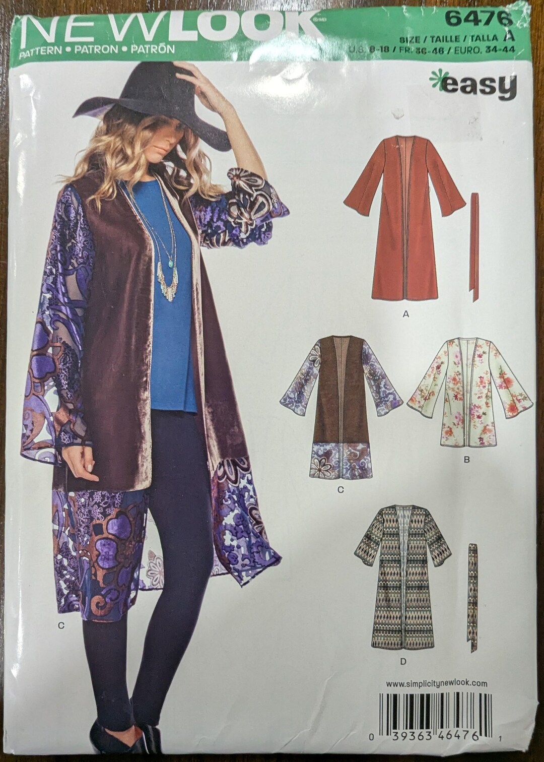 Uncut New Look Sewing Pattern #6476 for Misses and Misses' Plus Size ...
