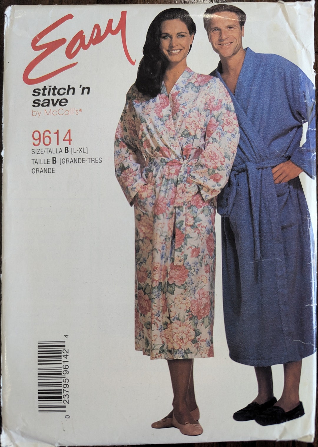Uncut Mccall's Stitch & Save Sewing Pattern #9614 for Misses', Men's or ...