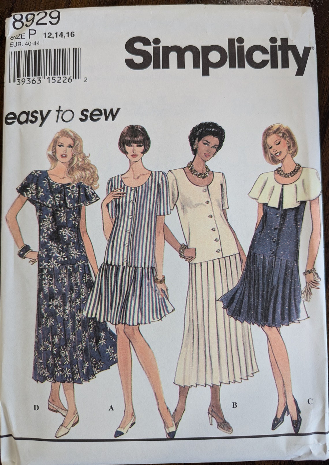 Uncut Simplicity Sewing Pattern 8929 for Misses' Dress in 2 Lengths ...