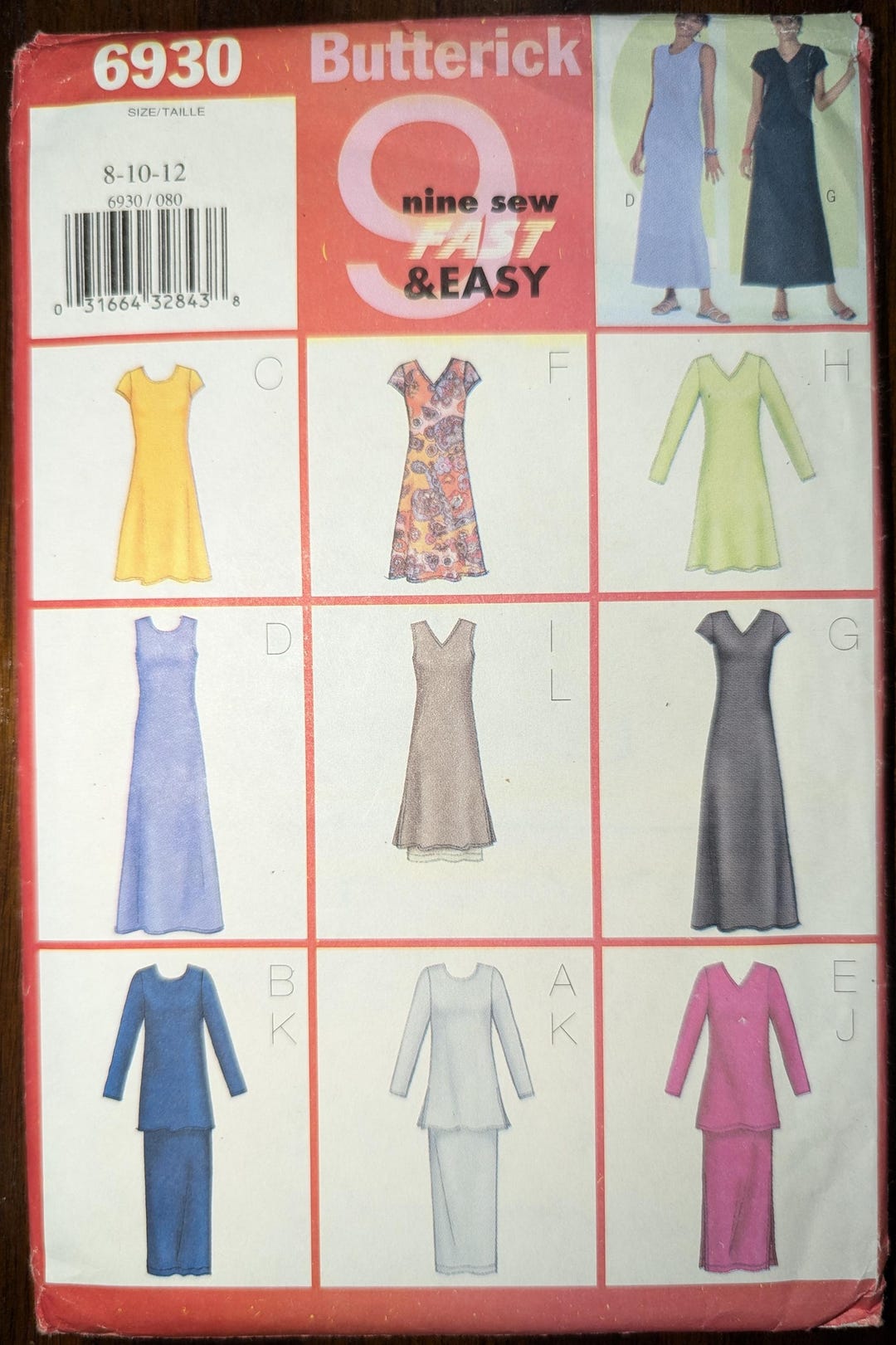 Uncut Butterick Sewing Pattern #6930 for Misses' Dress, Tunic and Skirt ...