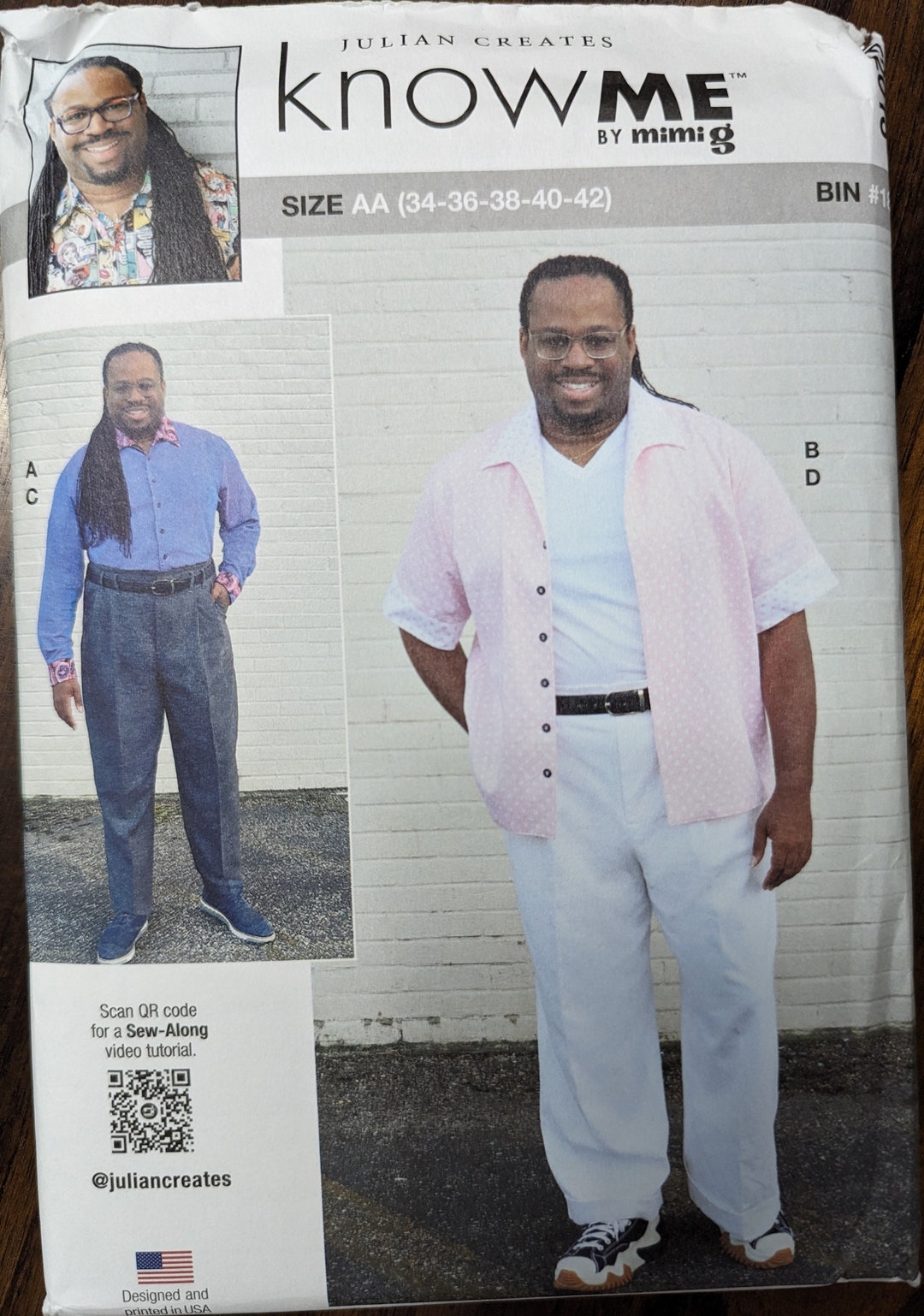 Uncut Know Me by Mimi G Sewing Pattern #ME2018 for Men's Shirt and ...