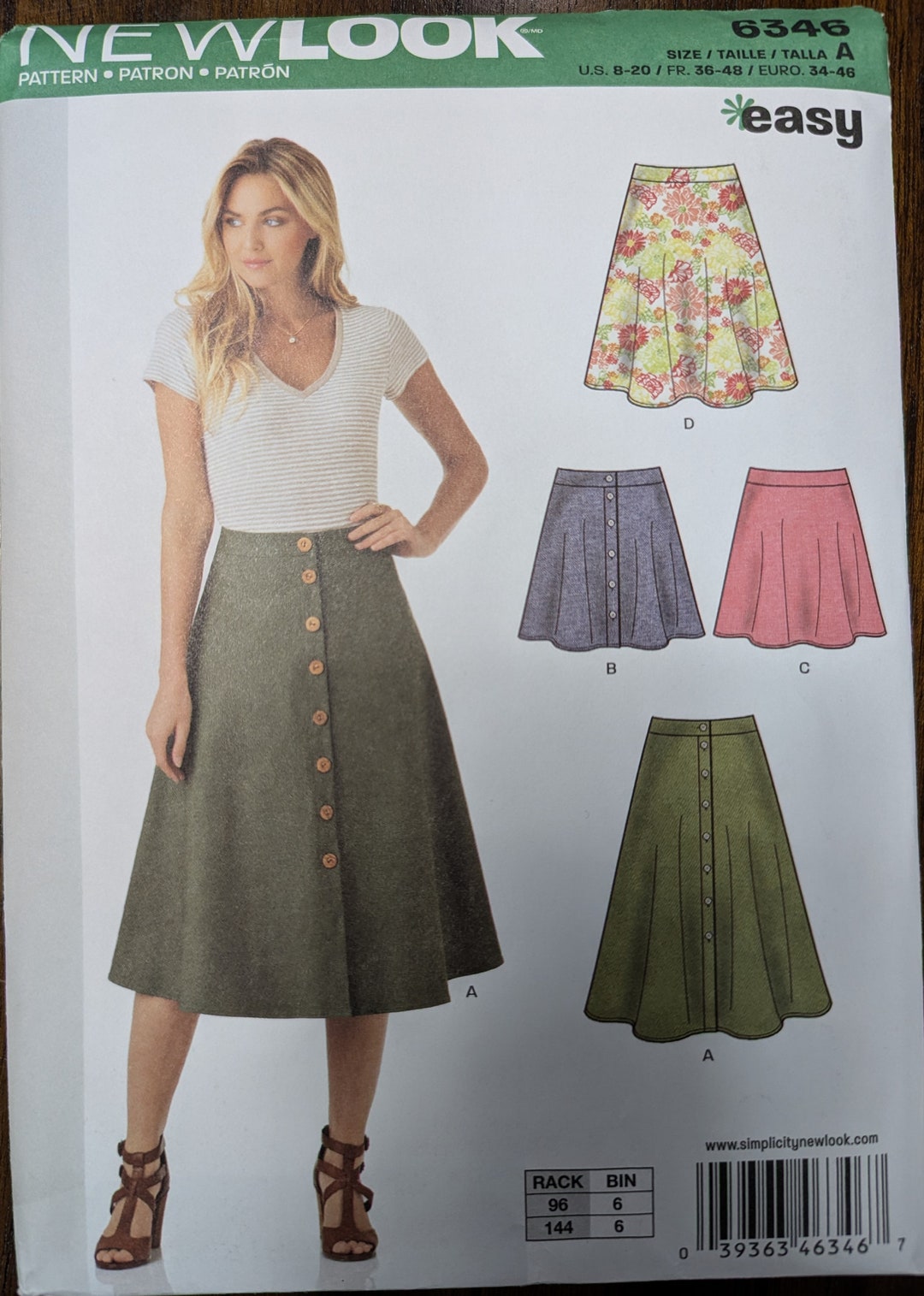 Uncut New Look Sewing Pattern #6346 for Misses and Misses' Plus Size ...
