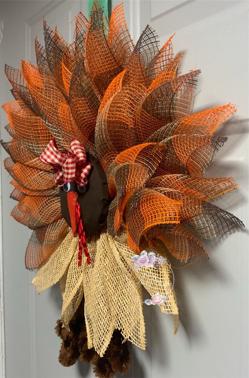 Thanksgiving Door Decor, Turkey Door Decor, Autumn Wreath for Doors ...
